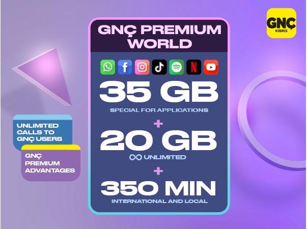 GNÇ Premium World | Prepaid Package | Paket Detay | Kuzey Kibris Turkcell