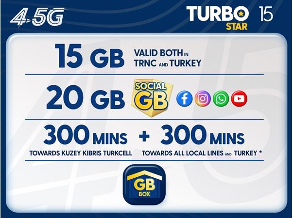 Turbo Star 15GB | Prepaid Package | Paket Detay | Kuzey Kibris Turkcell